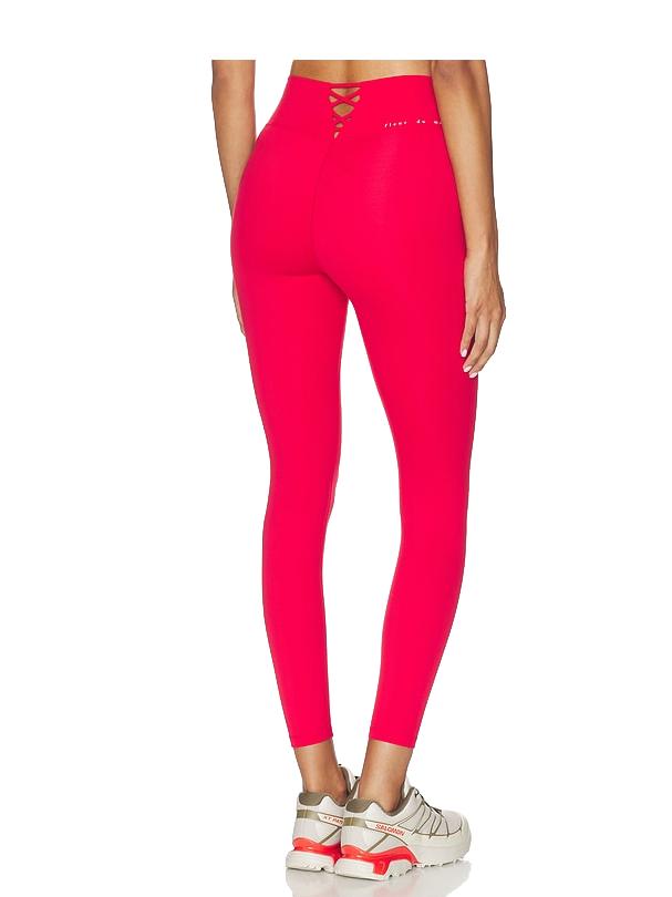 FLEUR DU MAL fleur du mal laced up legging in red.
